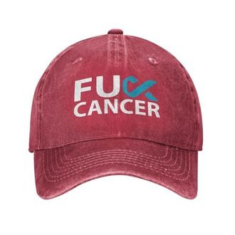 Generic Ruban Turquoise Fuck Ovarian Cancer Homme Femme Casquette Trucker Classic Hip-Hop Cap R&eacute;tro Ancien Trucker Caps pour Cyclisme Tennis Sport
