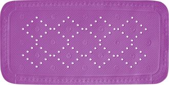 Spirella Duschmatte Badematte Badewannenmatte Badewanneneinlage antibakteriell rutschfest mit Saugnäpfen - Alaska Lila - ca. 36 x 71 cm