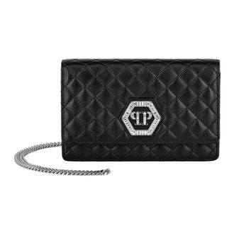 Philipp Plein Femme, Sacs, Noir, Taille: ONE Size Nappa Leather Mini Shoulder Matelasse