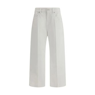 Brunello Cucinelli Femme, Pantalons, Blanc, Taille: 36 FR Pantalon Carr&eacute; Contemporain