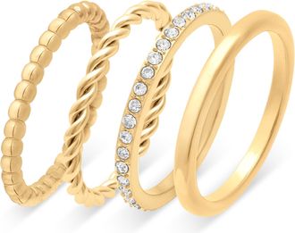 s.Oliver Ring - Eleganter Ring aus poliertem Edelstahl - gold - wasserfest & hautfreundlich