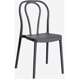 Sklum Sklum - Chaise de jardin empilable en polypropylène Mizzi Gris Graphite