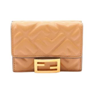 Fendi Portefeuille Pre-owned &agrave; trois volets - Femme - Pre-owned - Beige - Taille: ONE Size