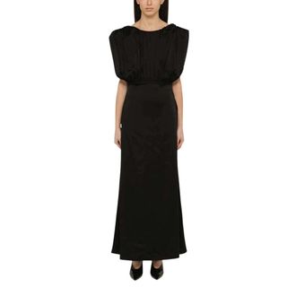 Jil Sander &Auml;rmelloses Kleid mit Raffung - - Dresses - Damen - Schwarzk - XS