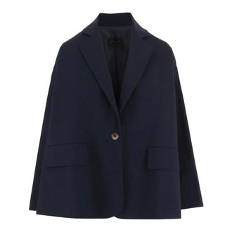 F.it Femme, Vestes, Bleu, Taille: 48 FR Veste oversize en coton