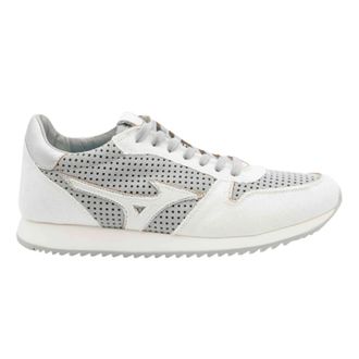 Mizuno Leichte graue Leder- und Leinwand-Sneakers - - Shoes - Herren - Grau - 45 EU