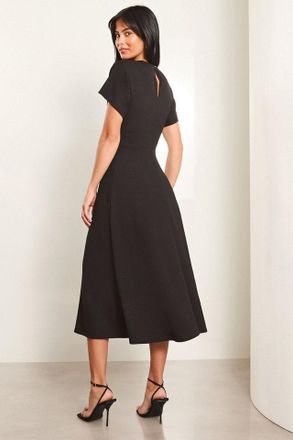 Lipsy Midikleid Lipsy Midikleid mit seitlichem Knoten, Regular (1-tlg)