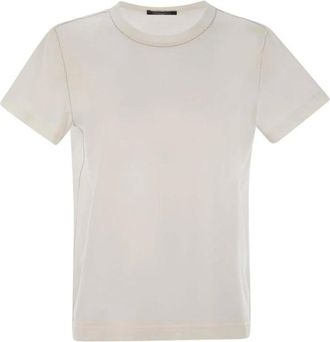 Fabiana Filippi Femme, Tops, Blanc, Taille: 38 FR Classic Cotton T-Shirt