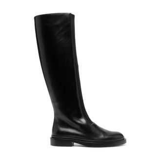 Jil Sander Schwarze- elegante- hohe Stiefel - - Shoes - Damen - Schwarzk - 36 EU