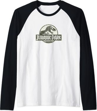 Jurassic Park Classic Retro Hidden Secret Logo Raglan
