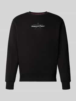 Alpha Industries Regular Fit Sweatshirt aus Baumwoll-Mix mit Label-Detail