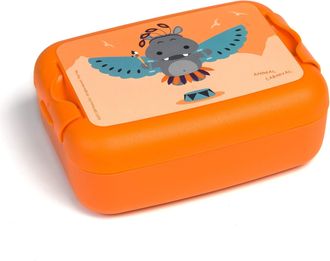 Amuse Society Lunchbox / Brotdose Karneval der Tiere, mit Klick-Verschluss, Motiv Nilpferd