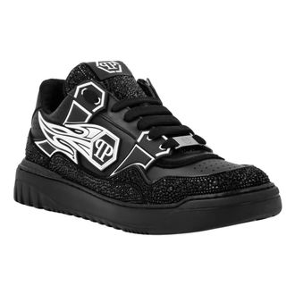 Philipp Plein Homme, Chaussures, Noir, Taille: 42 EU Moon Walker Low-Top Baskets