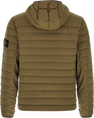 Stone Island Goose Down Quilted Down Jacket - khaki