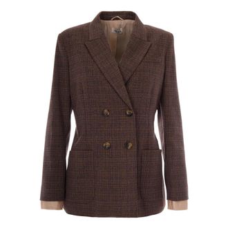 Liu Jo Prince of Wales Karojacke - - Jackets - Damen - Braun - XL