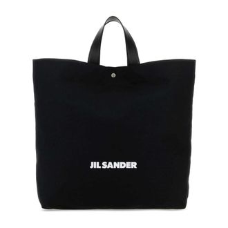 Jil Sander Canvas Shopping Bag - - Bags - Damen - Schwarzk - ONE SIZE