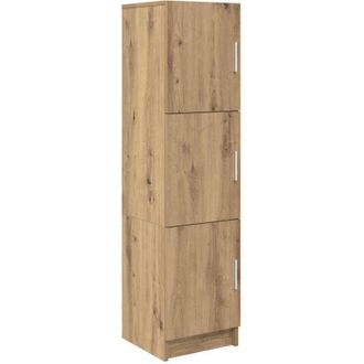 vidaXL Vidaxl - Meuble de rangement en bois ding&eacute;nierie ch&ecirc;ne artisanal 31,5 x 32 x 124 cm - Avec porte - Pour salon et salle &agrave; manger