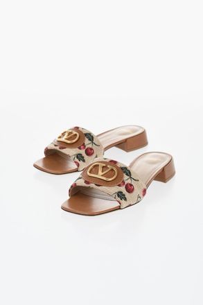 Valentino Canvas-Slides CHERRY mit Front-Monogramm Valentino