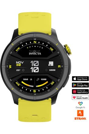 Invicta I-Tech - 2 Pro ITECH-006 Herren Uhr - Smartwatch Bewegung - Edelstahl mit schwarzem Zifferblatt - 46 mm