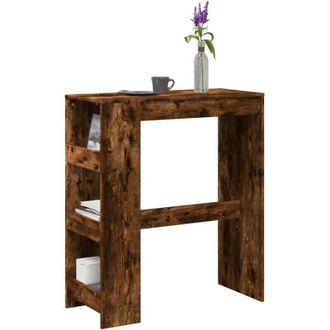 vidaXL Bartisch mit Regal R&auml;uchereiche 90x40x103,5 cm Holzwerkstoff - Vidaxl