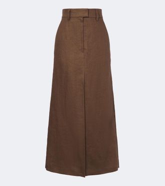 Brunello Cucinelli Jupe longue en lin