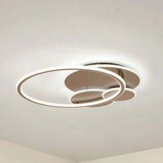 Lucande [NEUWERTIG] B-Ware Lucande Led Deckenleuchte Leuchte Circulo Kaffee Braun Cct Dimmbar