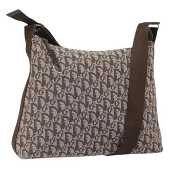Dior Pre-owned Trotter Canvas Shoulder Bag - Femme - Pre-owned - Brun - Taille: ONE Size