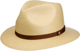 Stetson Chapeau en Paille Fallkirk Traveller Femme/Homme - de Soleil avec Ruban Gros Grain &Eacute;t&eacute; Printemps-&eacute;t&eacute; - L (58-59 cm) Nature