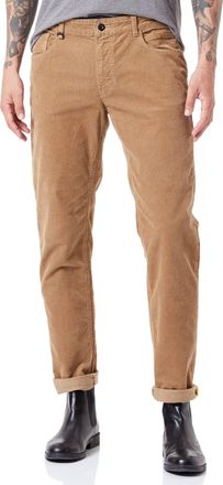 Camel Active Herren Regular fit Hose Houston mit Struktur Jeans, Beige, 38W / 34L