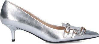 Pinko Pinko Hohe Schuhe - Pointed-Toe Silver Pump With Kitten Heel And Buckl - Gr. 36 (EU) - in Silber - für Damen