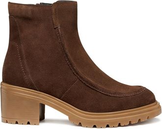 Geox Damen D Damiana Ankle Boot, Dark Brown, 39.5 EU