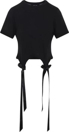 Simone Rocha Femme, Tops, Noir, Taille: 40 FR Bow Tail Easy T-Shirt