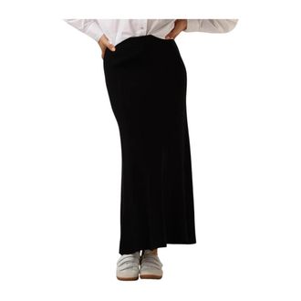 Y.A.S Schwarzer Strick-Maxirock - - Skirts - Damen - Schwarzk - S