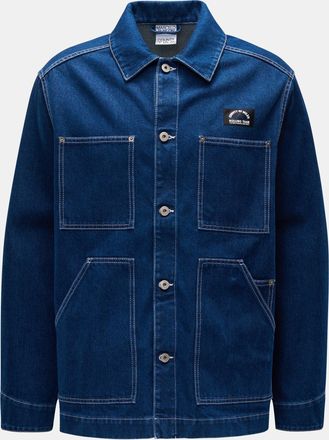Marcelo Burlon Herren - Jeansjacke Stone 20 DNM Workwear JKT dunkelblau