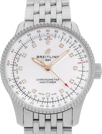 Breitling Uhr - Navitimer - Gr. unisize - in Silber - f&uuml;r Damen