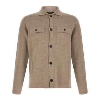 Zanone Homme, Pulls, Beige, Taille: 4XL Gilet Saharien