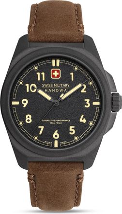 Swiss Military Hanowa Uhren - Quarzuhr Fieldmaster - Gr. unisize - in Braun - für Damen