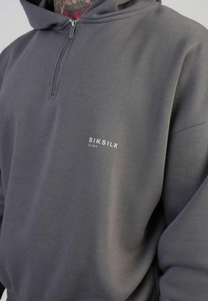 Siksilk Hoodie SikSilk Herren Grafik-Hoodie mit halbem Rei&szlig;verschluss