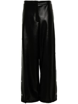 Stella McCartney pantalon en cuir artificiel - Noir