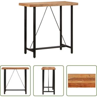 vidaXL vidaXL Eisen - Bartisch 110x55x107 cm Massivholz Akazie und Eisen