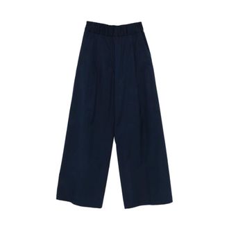 Semicouture Femme, Pantalons, Bleu, Taille: 36 FR Wide Pantalons