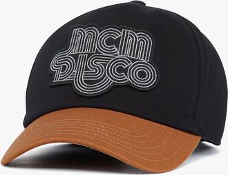 MCM Kappe aus Baumwoll-Twill mit MCM Disco-Logo-Stickerei