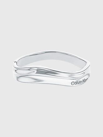 Calvin Klein Scharnier-armreif In Organischer Form - Silver - Damen - Einheitsgr&ouml;&szlig;e
