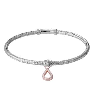 Orphelia Damen 925 Sterlingsilber Armband - Silber/Rose ZA-7398