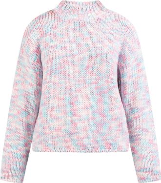 Mymo Strickpullover Damen Rosa Mehrfarbig