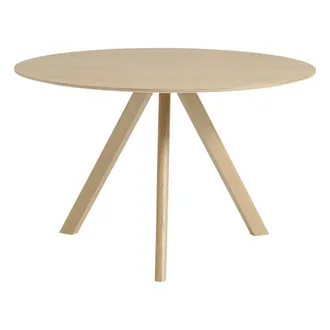HAY Table ronde laqu&eacute;e CPH20, pietement en ch&ecirc;ne Hay