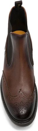 Doucal's Brogue Chelsea Boot - Brown