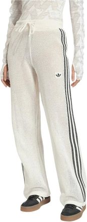 adidas Femme, Sport, Blanc, Taille: 42 FR Pantalon de surv&ecirc;tement Firebird en maille crochet&eacute;e