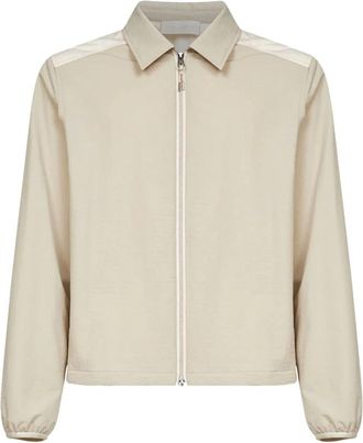 Moncler Gepolstertes Seersucker Rei&szlig;verschluss Hemd - - Jackets - Herren - Beige - XL