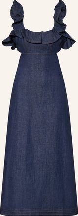 Zimmermann Cocktailkleid Aster Mit Volants blau